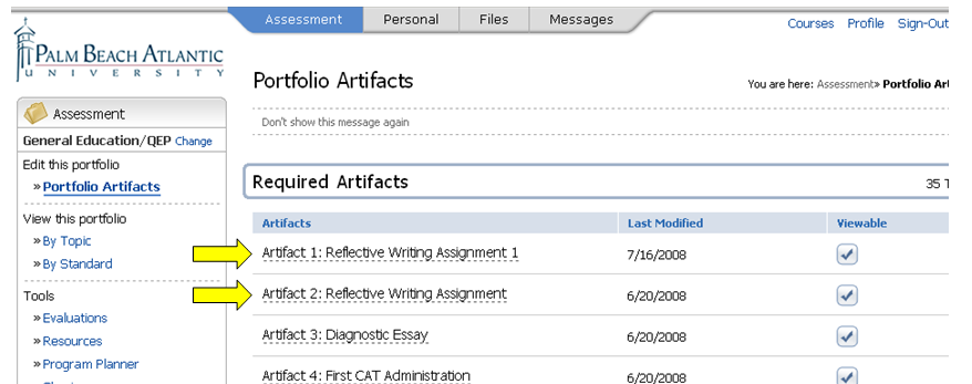 ePortfolio/Foliotek Instructions